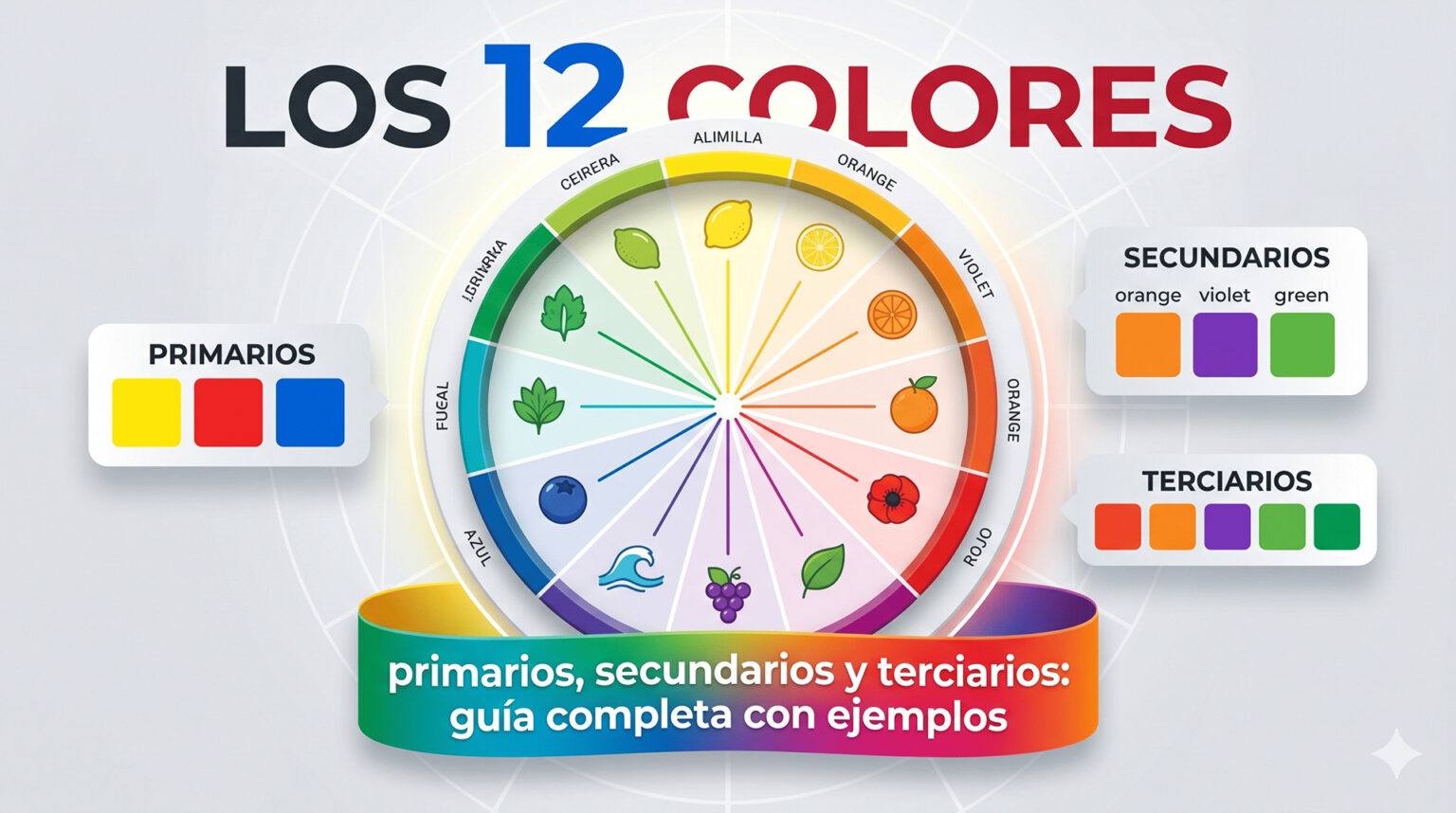 Los 12 colores primarios, secundarios y terciarios: guía completa con ...